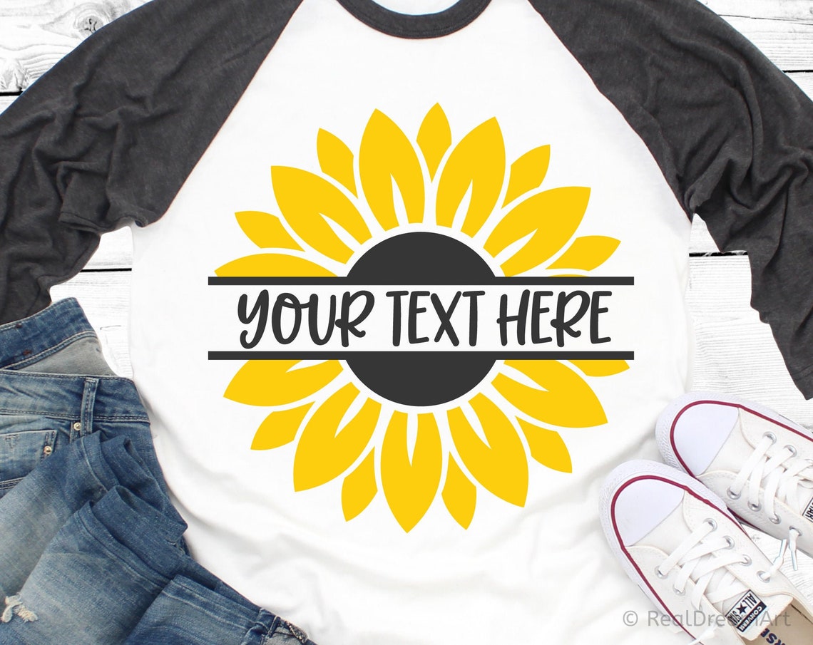 Sunflower Split Monogram Sunflower Monogram Svg Sunflower - Etsy