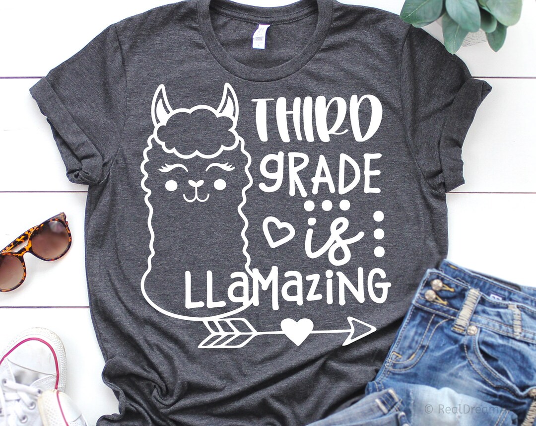 Third Grade Llama Svg, 3rd Grade Svg, Girl Third Grade, Back to School ...