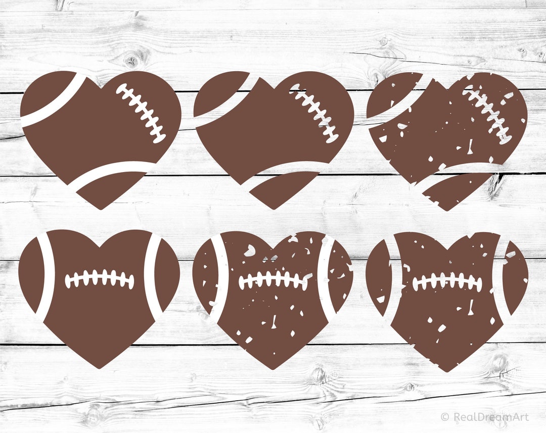 Football Heart Svg Bundle, Football Svg, Football Heart Bundle Svg ...