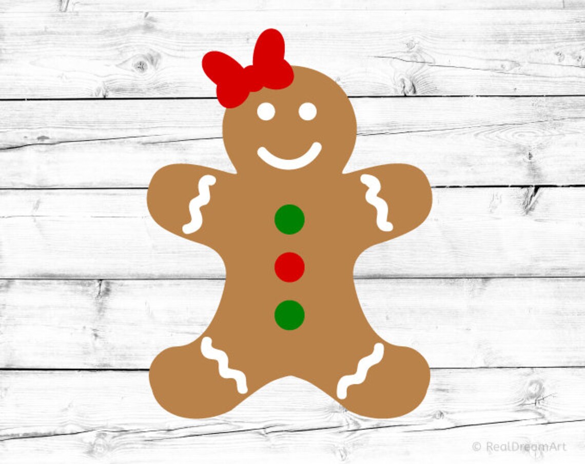 Gingerbread Girl Svg Ginger Man Svg Girl Gingerbread Svg Cut - Etsy
