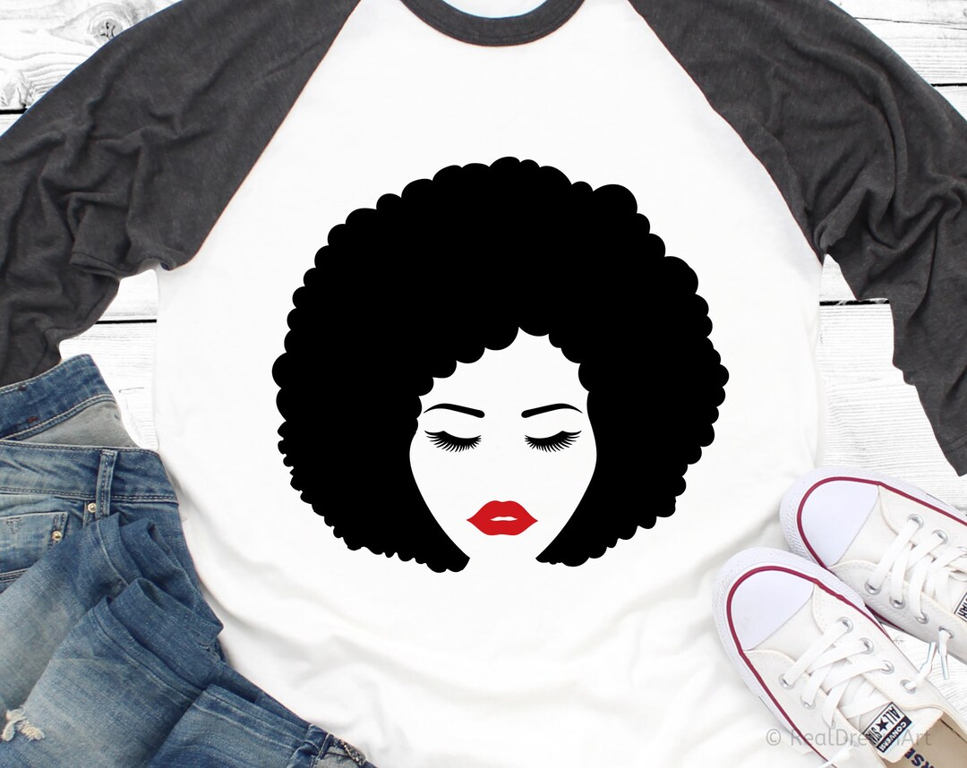 African Woman Head Svg, Afro Hair Svg, Afro Puff Svg, African American ...