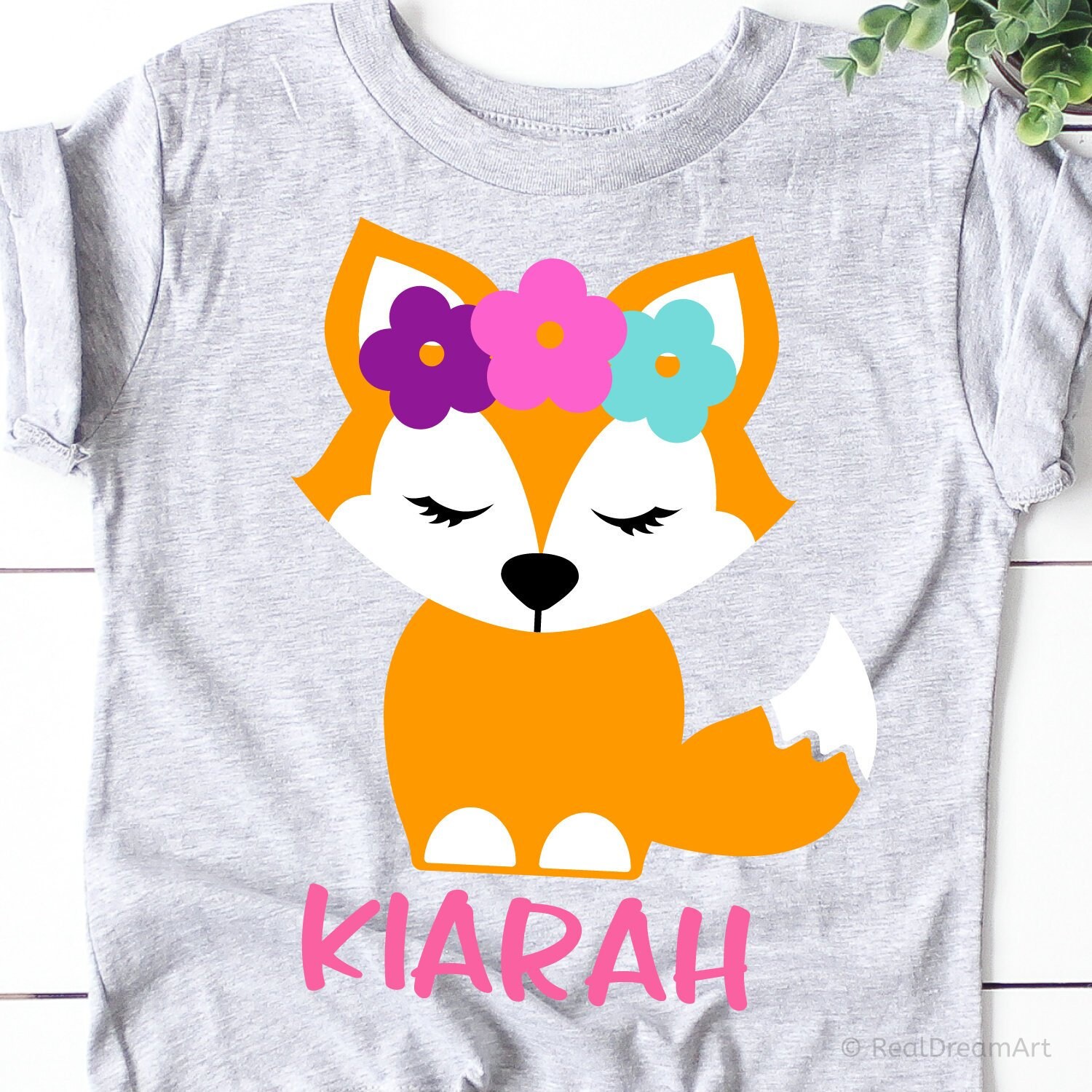 Girl Fox Svg Flower Fox Svg Fox Monogram Svg Fox Birthday - Etsy