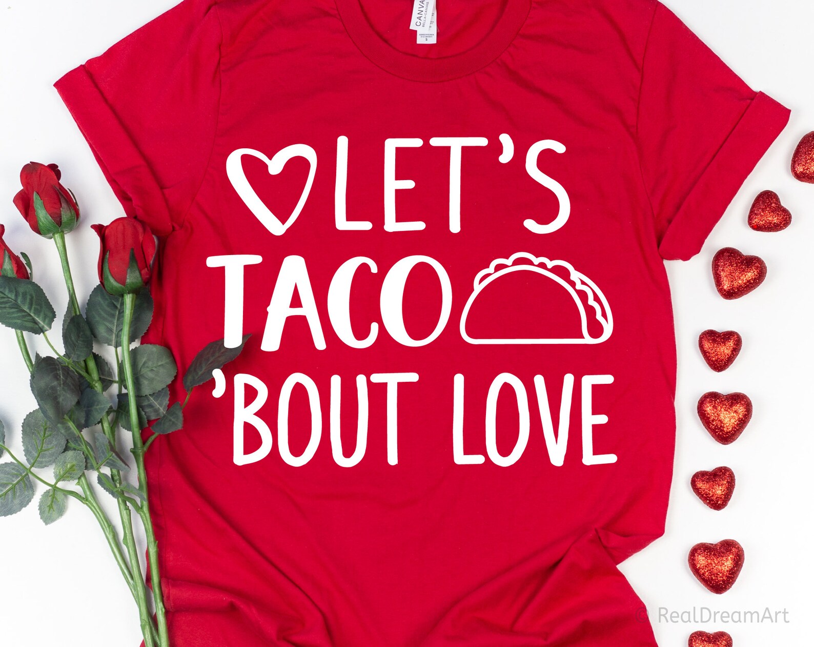 Tacos Valentines Svg Funny Valentines Svg Lets Taco Bout Etsy