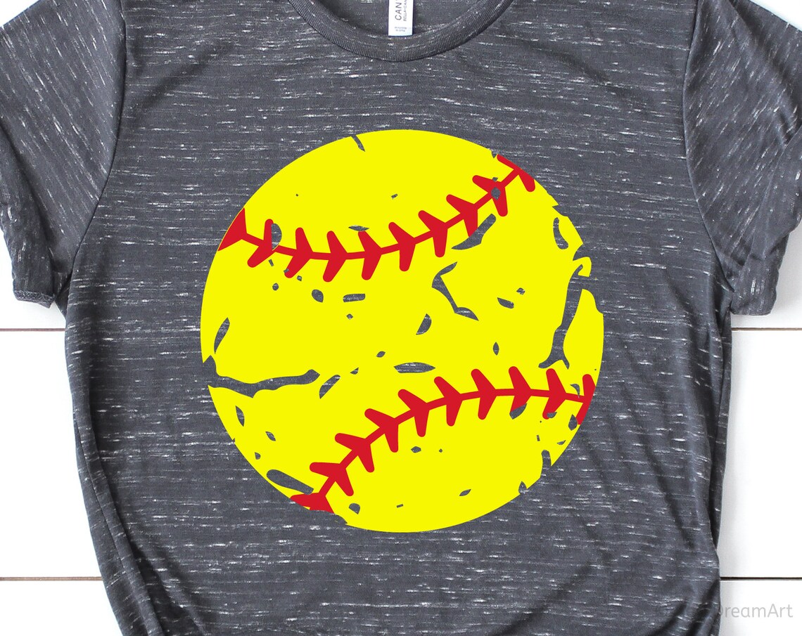 Softball Ball Svg, Softball Svg, Distressed Svg, Softball Mom Shirt Svg ...