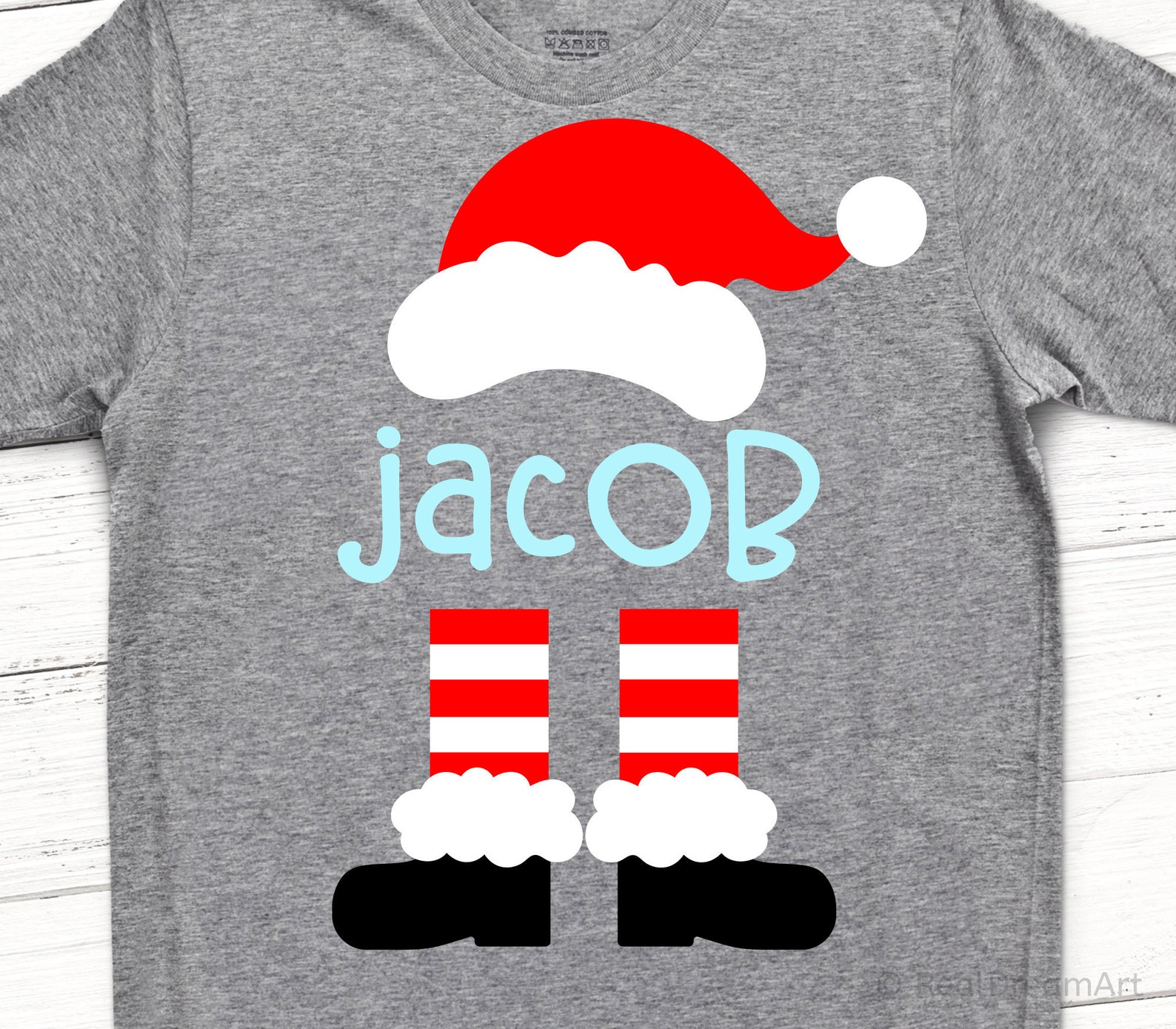 Santa Monogram Svg Boy Christmas Svg Christmas Monogram - Etsy