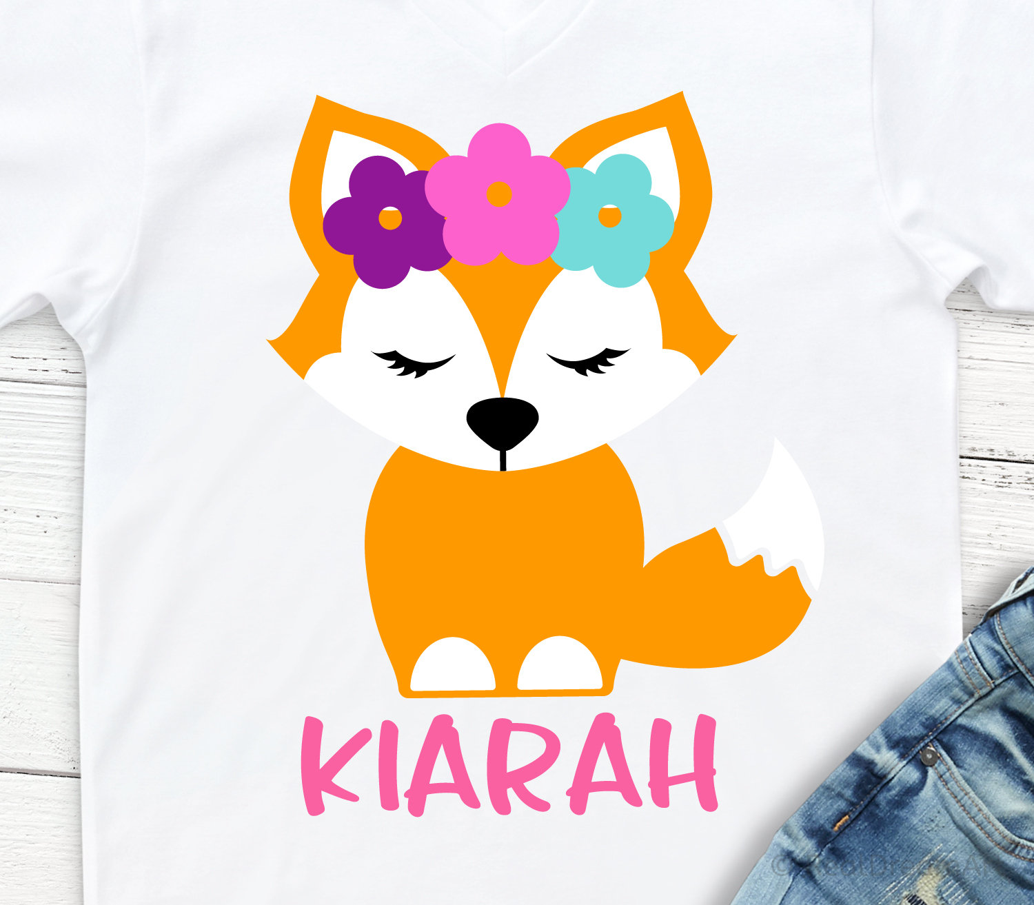 Girl Fox Svg Flower Fox Svg Fox Monogram Svg Fox Birthday - Etsy