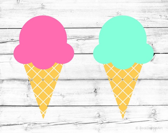 Helado Svg Helado Cono Svg Helado Silueta Svg Verano Svg para | Etsy