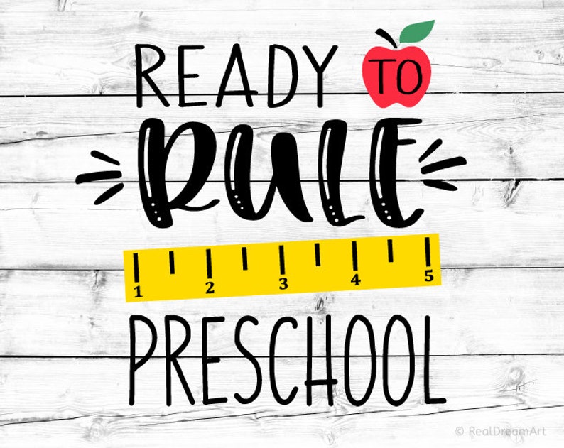 Preschool Svg Pre-k Svg Ready to Rule Preschool Ruler Svg - Etsy