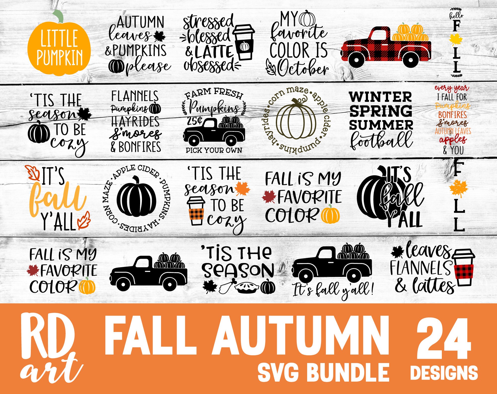 Fall Bundle Svg Autumn Bundle Svg Leaves Svg Thanksgiving - Etsy