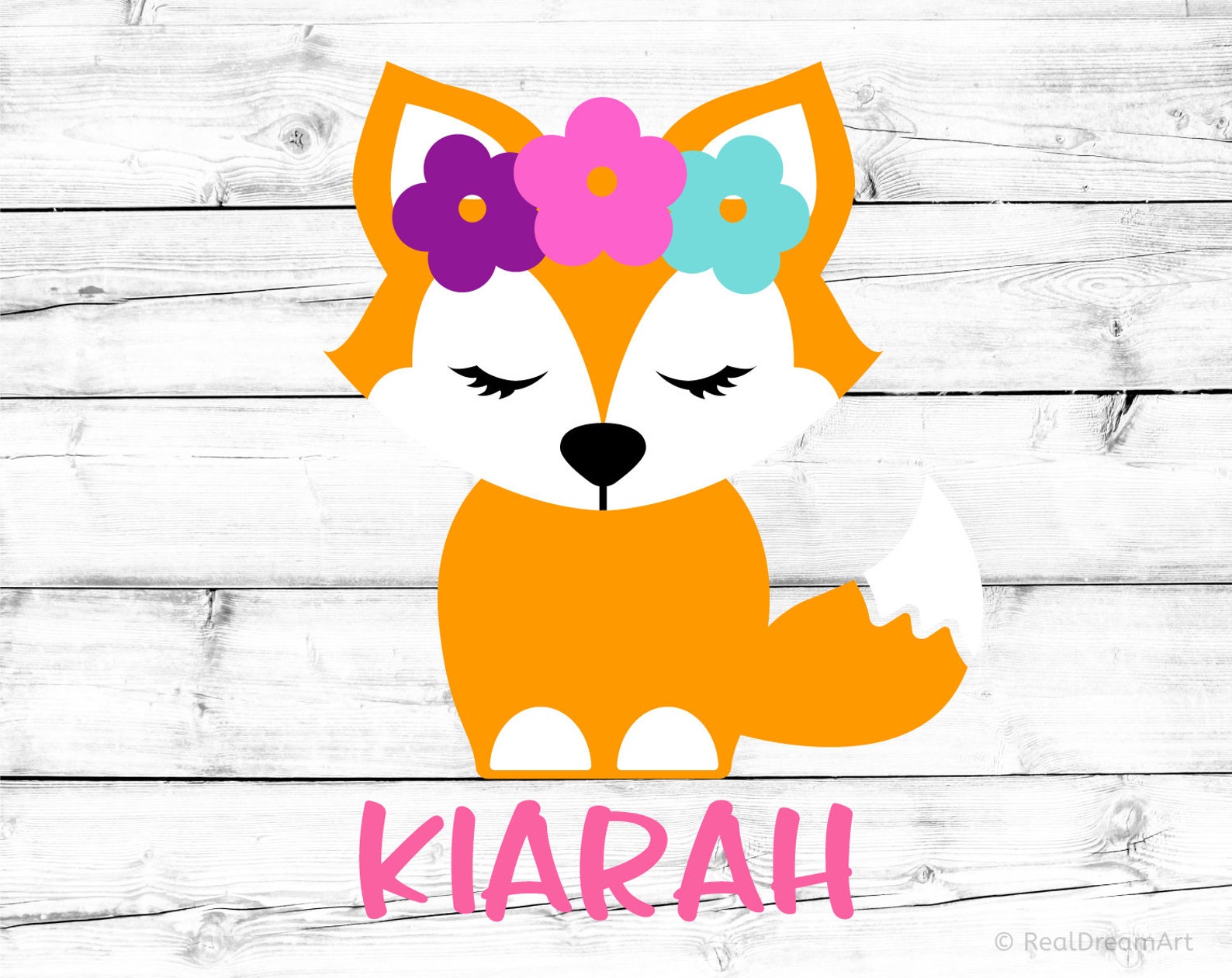 Girl Fox Svg Flower Fox Svg Fox Monogram Svg Fox Birthday - Etsy