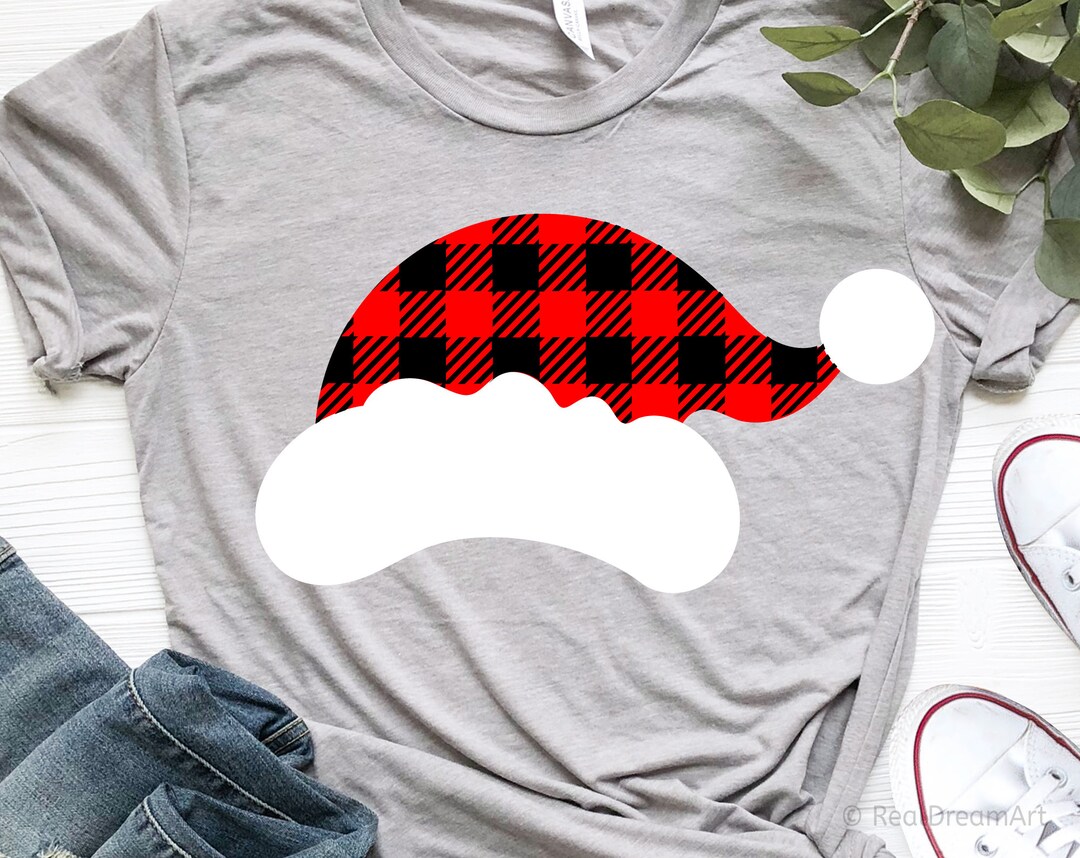 Buffalo Plaid Santa Hat Svg, Christmas Svg, Santa Hat Svg, Dear Santa ...
