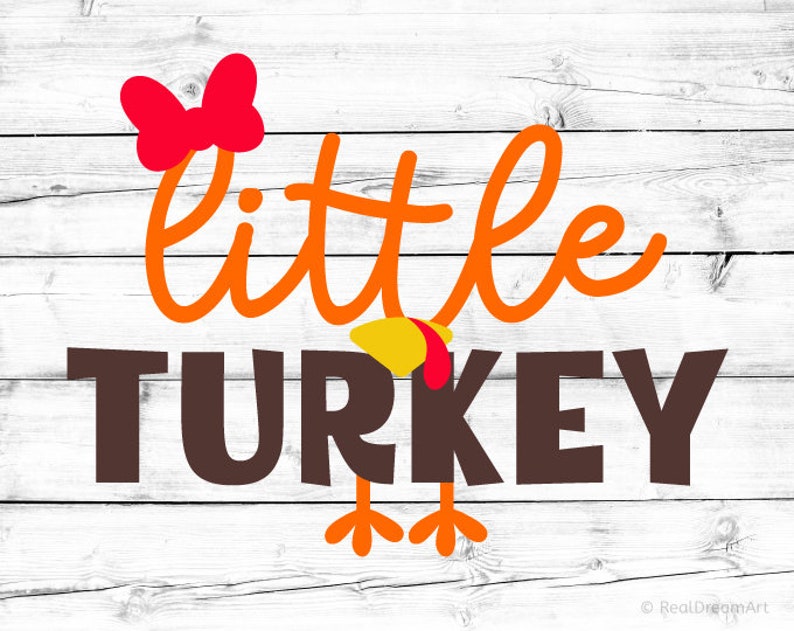 Girl Thanksgiving Svg Girl Turkey Svg Little Turkey Svg | Etsy