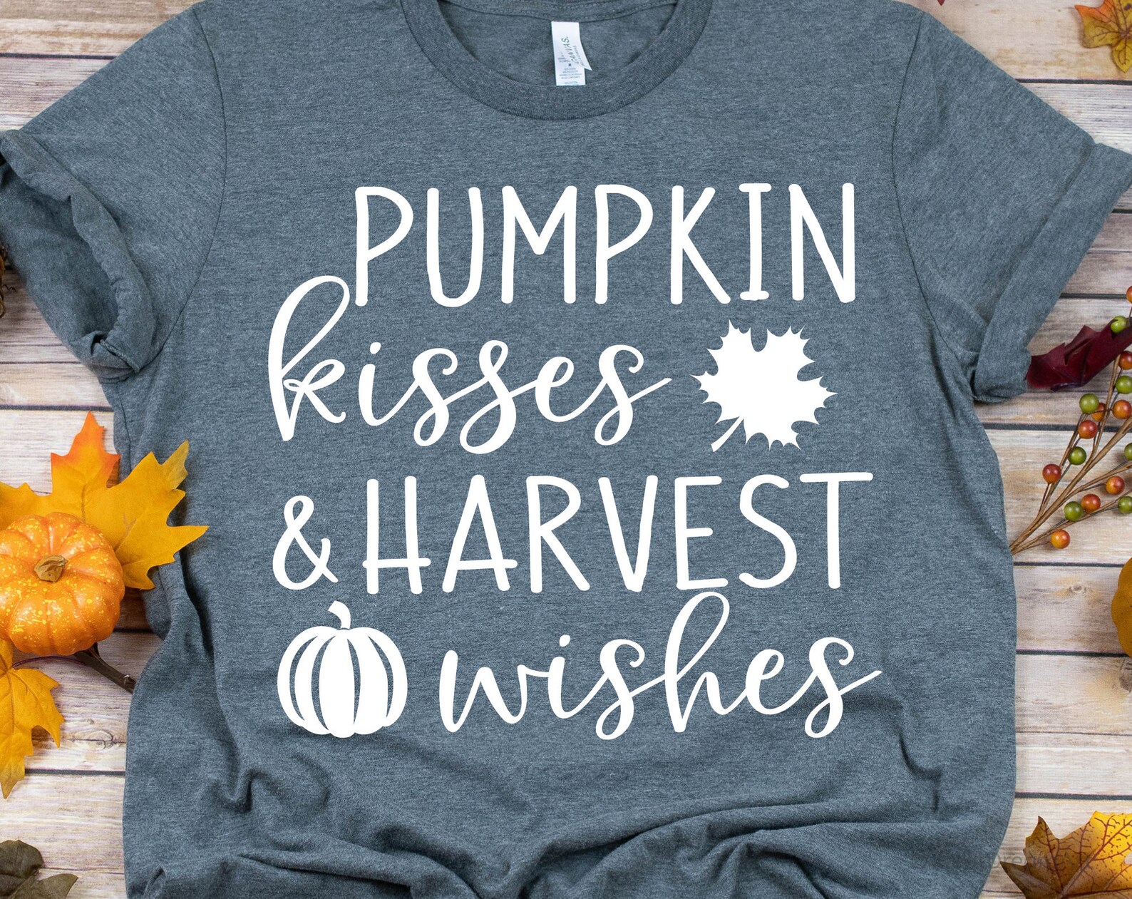 Pumpkin Kisses and Harvest Wishes Svg Fall Svg Funny Fall - Etsy