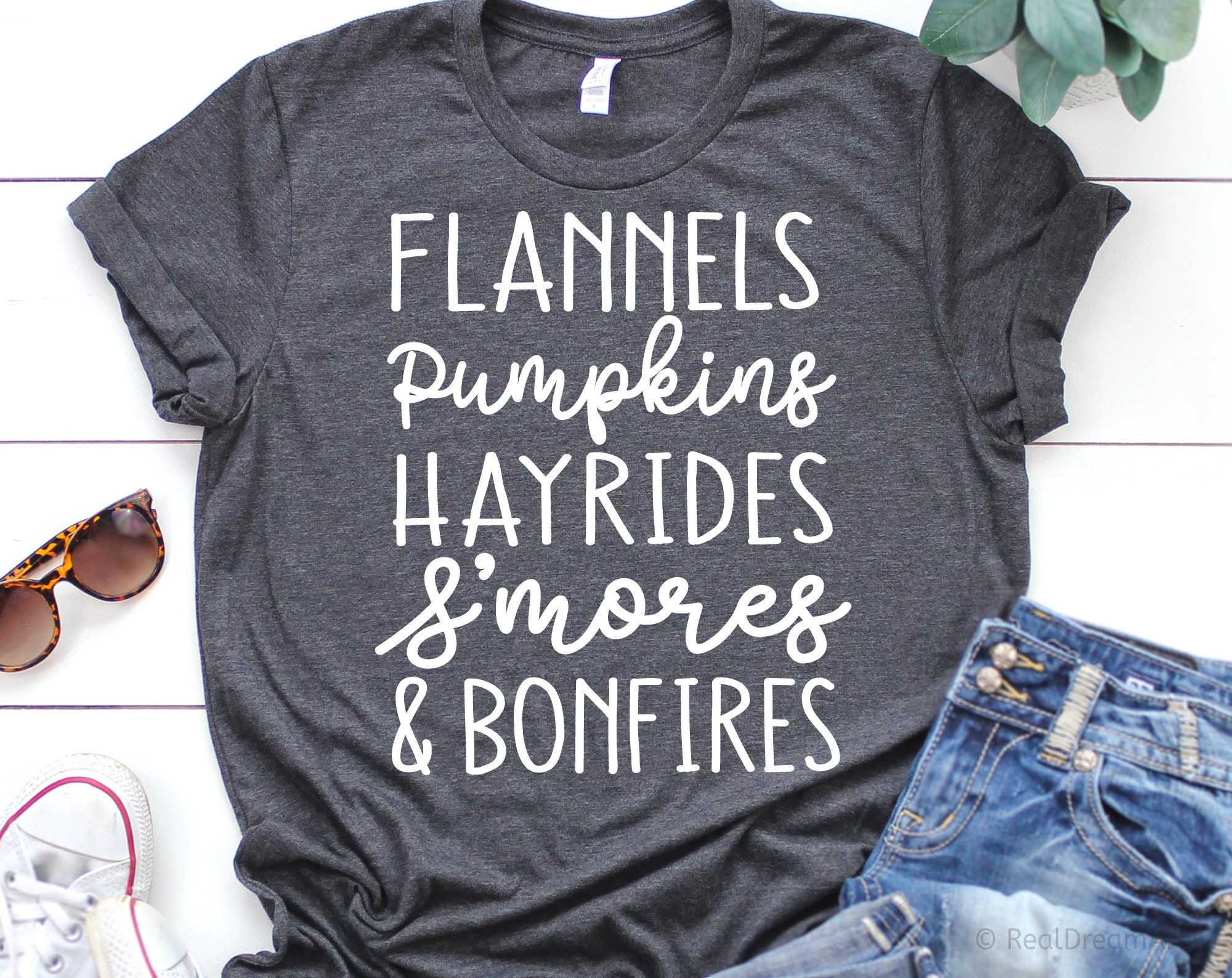 Flannels Pumpkins Hayrides Smores & Bonfires Svg Fall Sign | Etsy