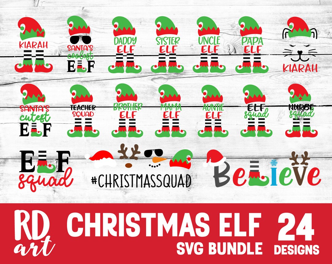 Elf Family Svg Bundle, Christmas Family Bundle Svg, Elf Family Matching ...
