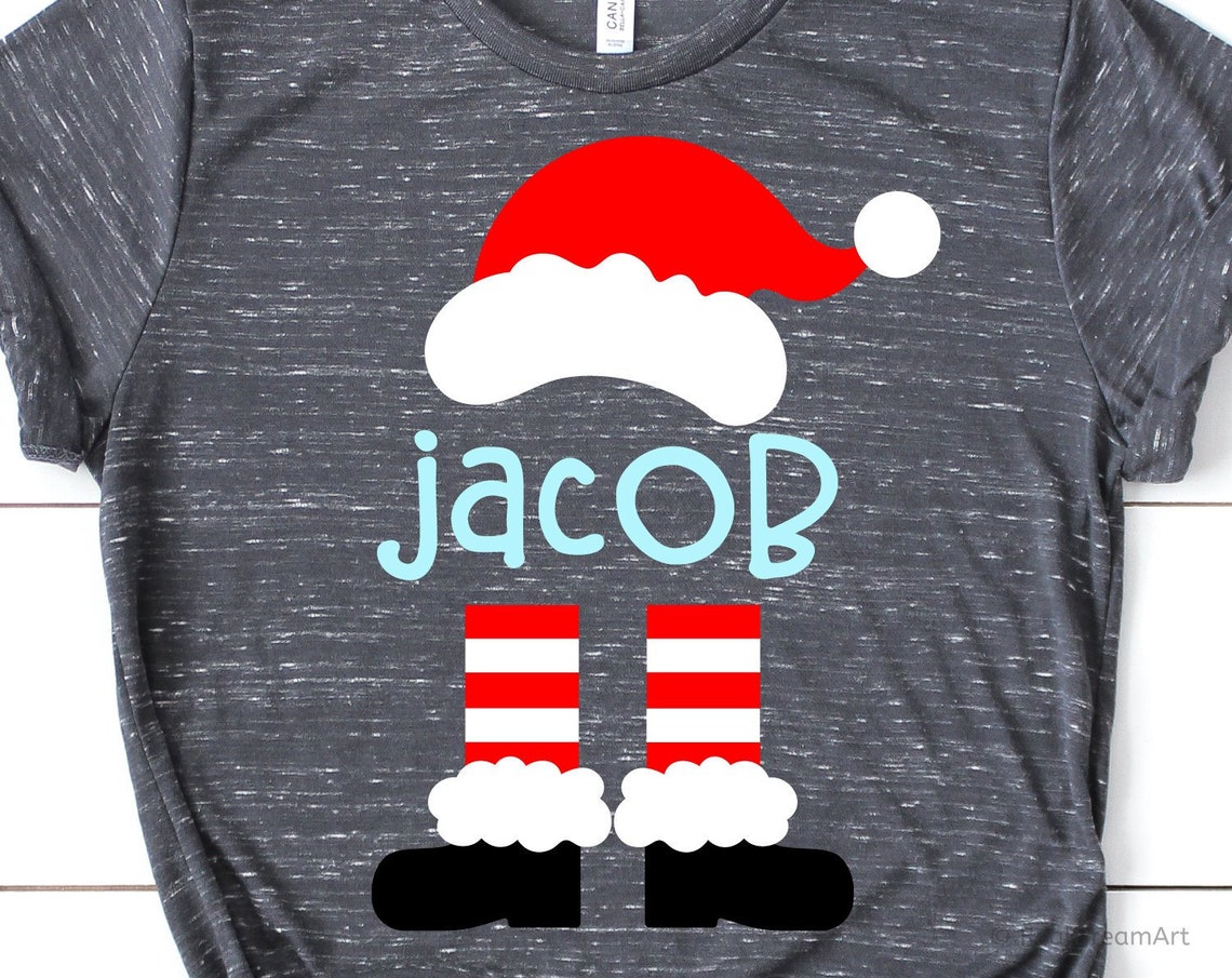 Santa Monogram Svg Boy Christmas Svg Christmas Monogram - Etsy