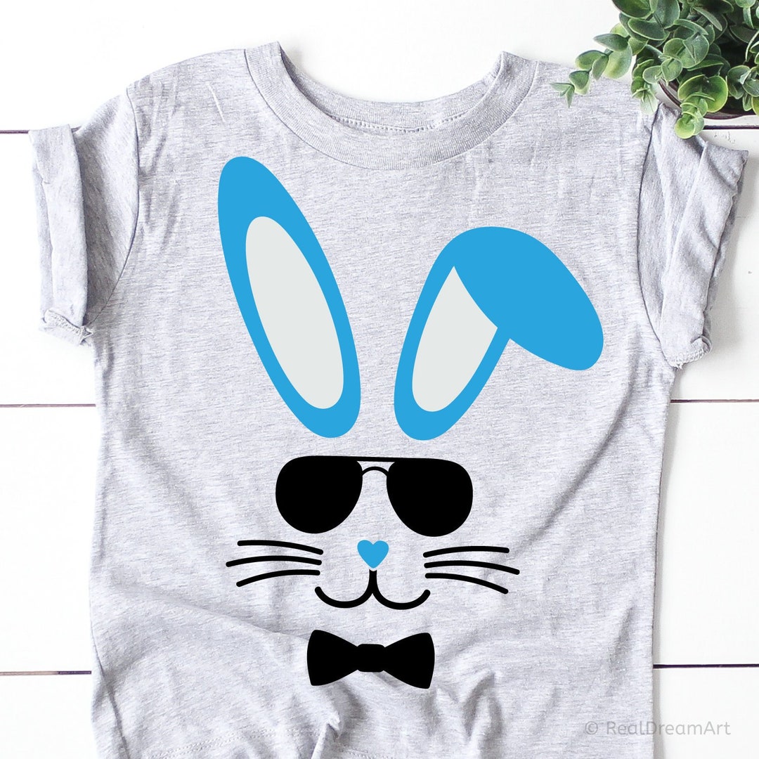 Easter Bunny Svg, Boys Easter Svg, Cute Bunny Face Svg, Boy Bunny Svg ...