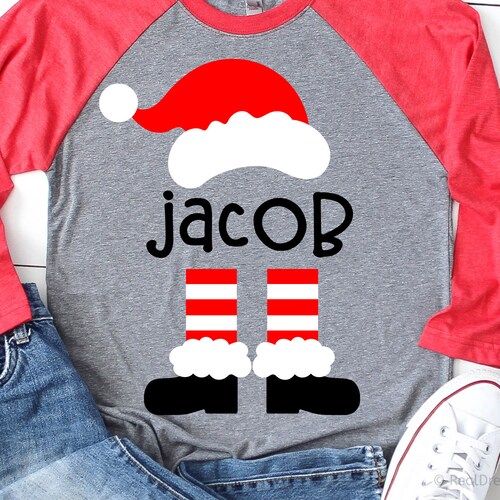 Christmas Monogram Svg Santa Monogram Boy Christmas Svg - Etsy