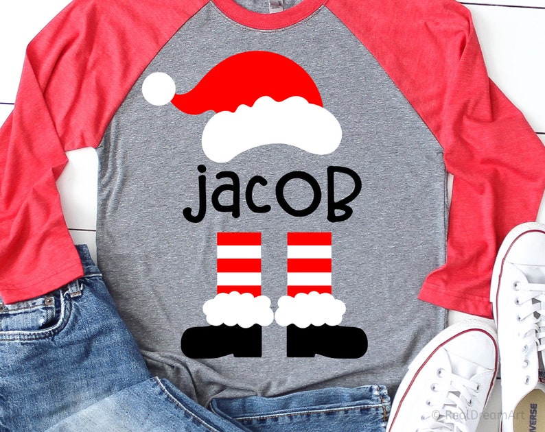 Christmas Monogram Svg Santa Monogram Boy Christmas Svg - Etsy