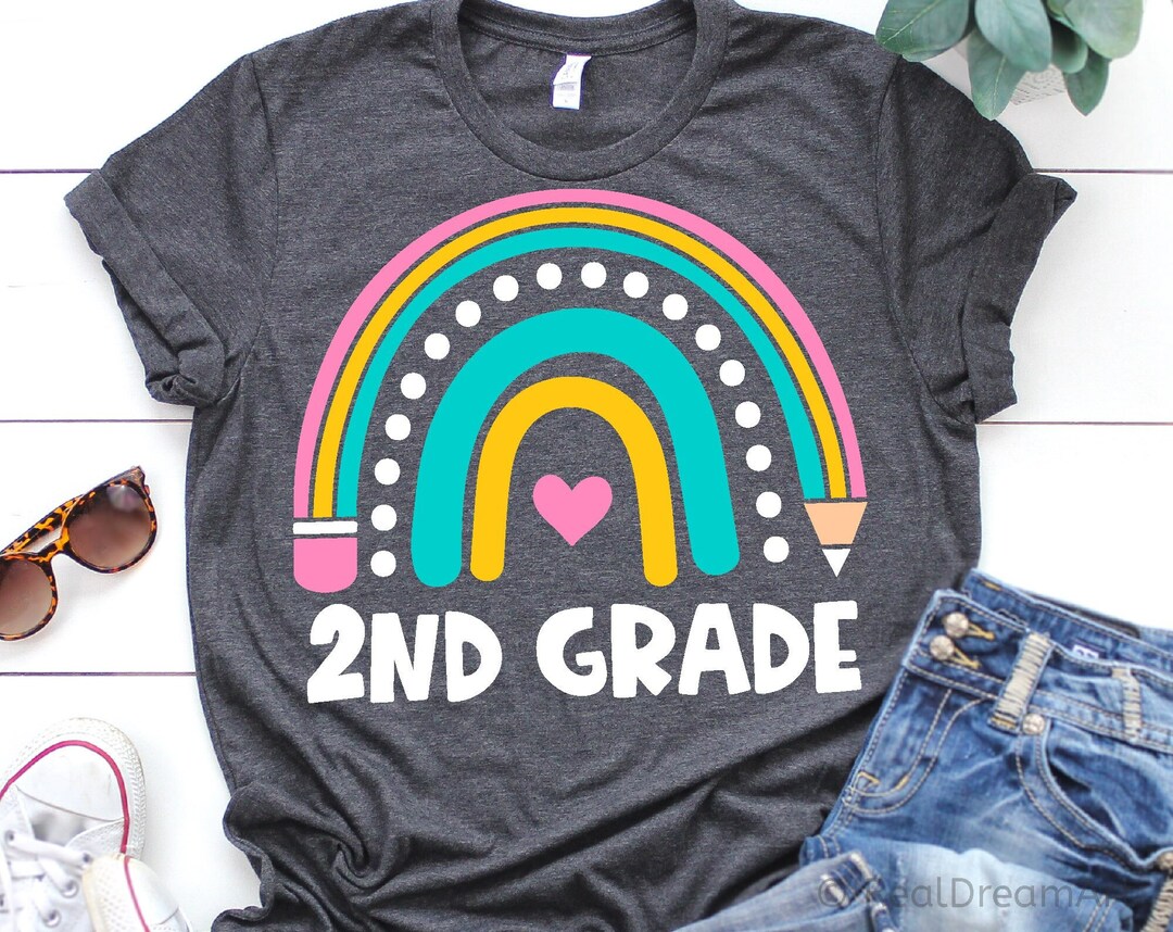 2nd Grade Rainbow Svg, 2nd Grade Svg, Girl 2nd Grade Svg, Back to ...