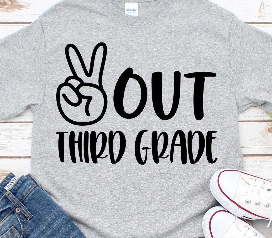 Peace Out Third Grade Svg Last Day of School Svg Boy 3rd - Etsy