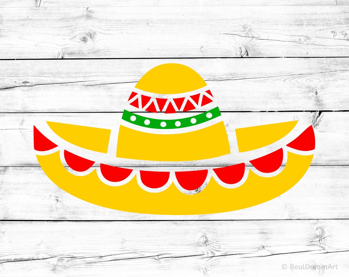Sombrero Svg Mexican Hat Svg Sombrero Cricut Sombrero Cut - Etsy