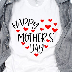 Happy Mother’s Day Svg, Mother’s Day Svg, Mom Heart Svg, Blessed Mommy ...