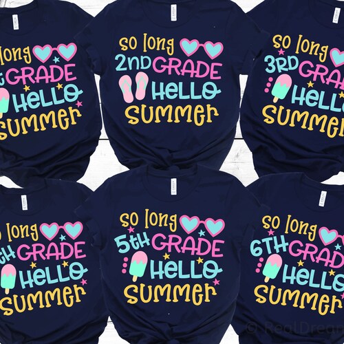 So Long 1st Grade Svg Hello Summer Svg Last Day of School - Etsy