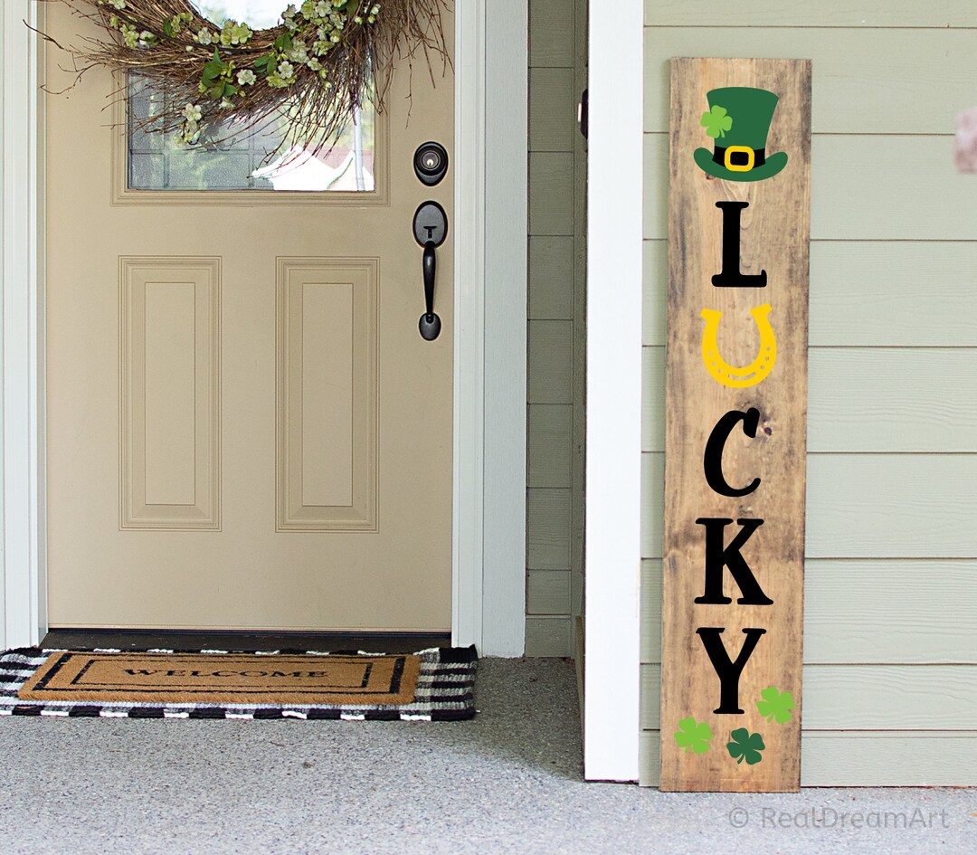 St Patricks Day Porch Sign Svg, Welcome Sign Svg, Kids St Patricks Day ...