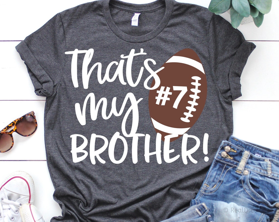 Football Brother Svg Thats My Brother Svg Personalized - Etsy