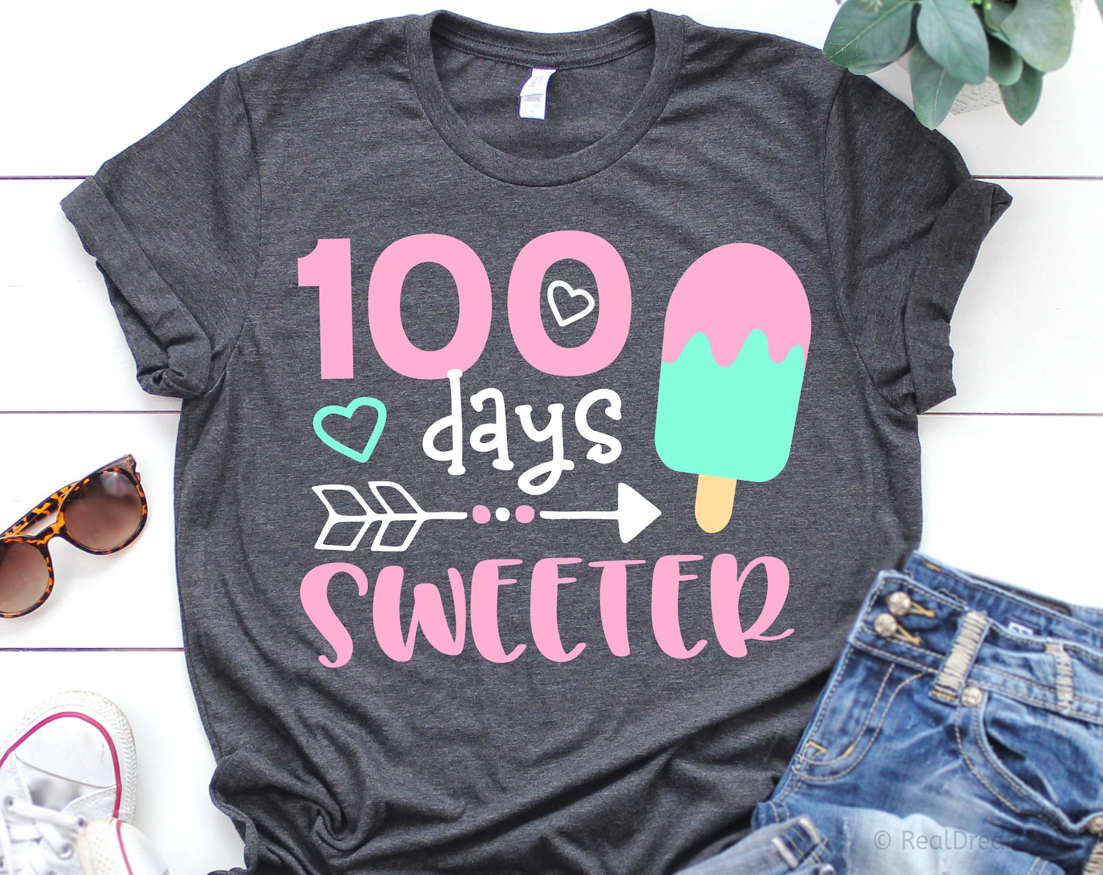 100 Days Sweeter Svg Girl 100 Days of School Svg 100th Day - Etsy