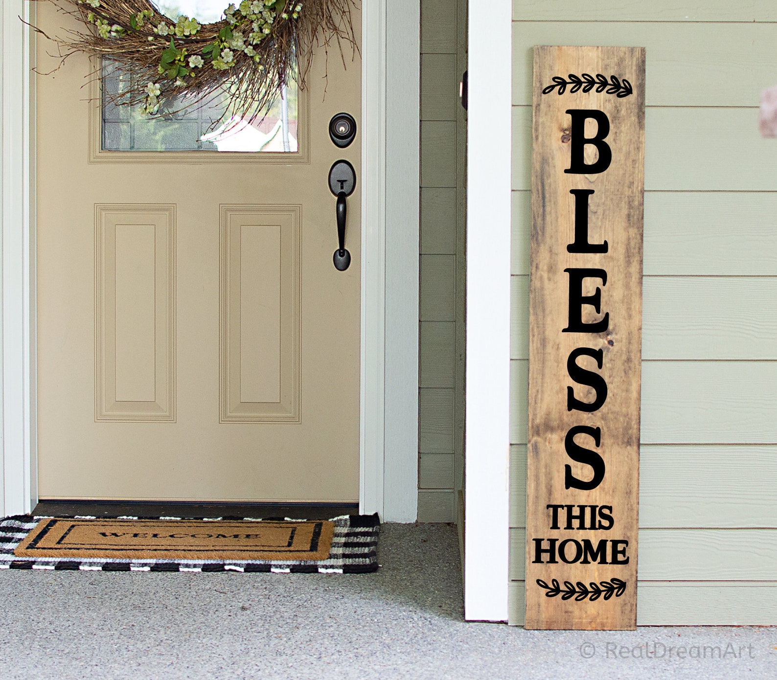 Bless This Home Porch Sign Svg Welcome Porch Sign Blessed - Etsy