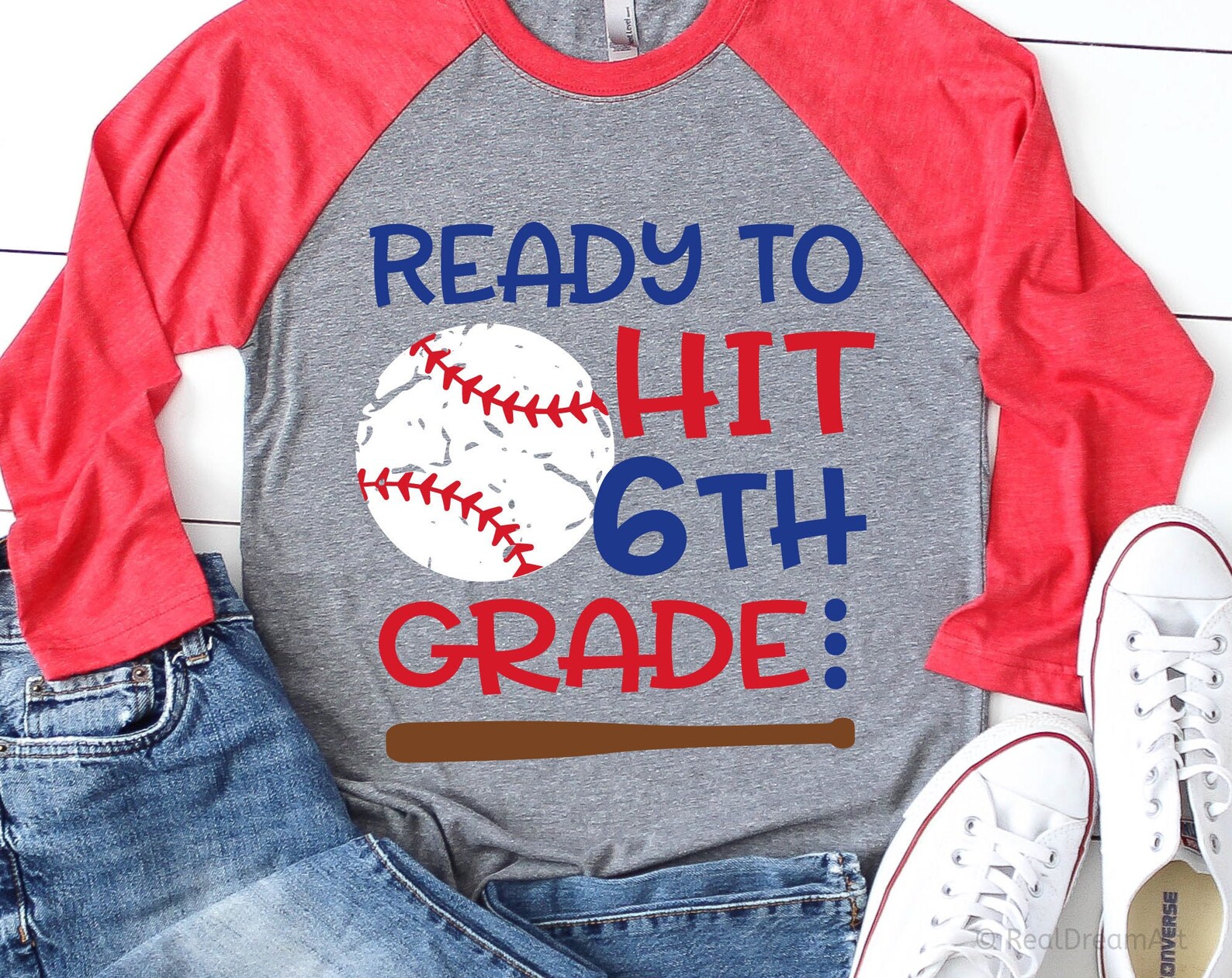 Ready to Hit 6th Grade Svg, Boy Sixth Grade, Back to School Svg, Baby ...
