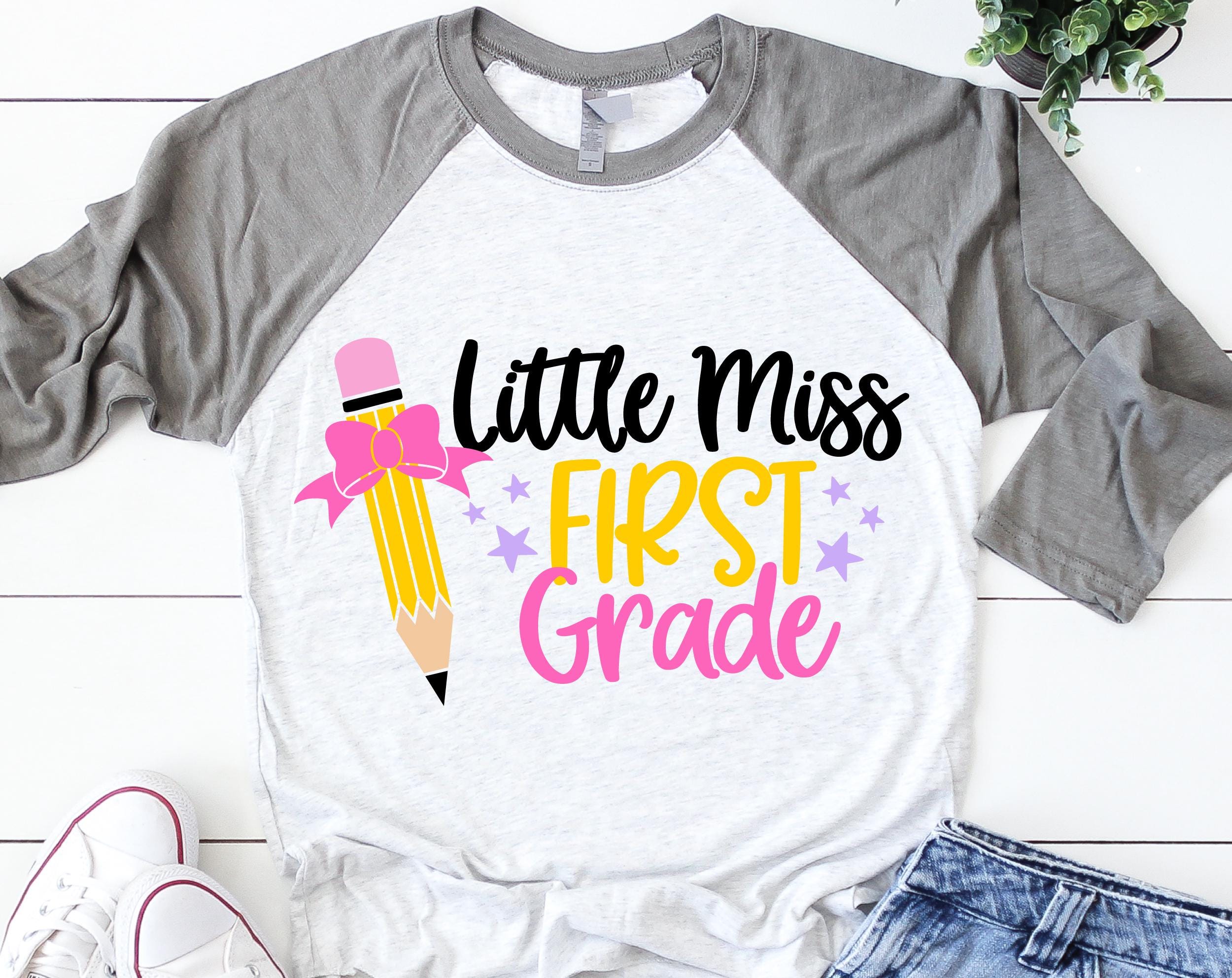 Little Miss First Grade Svg, First Grade Svg, Girl First Grade Svg ...