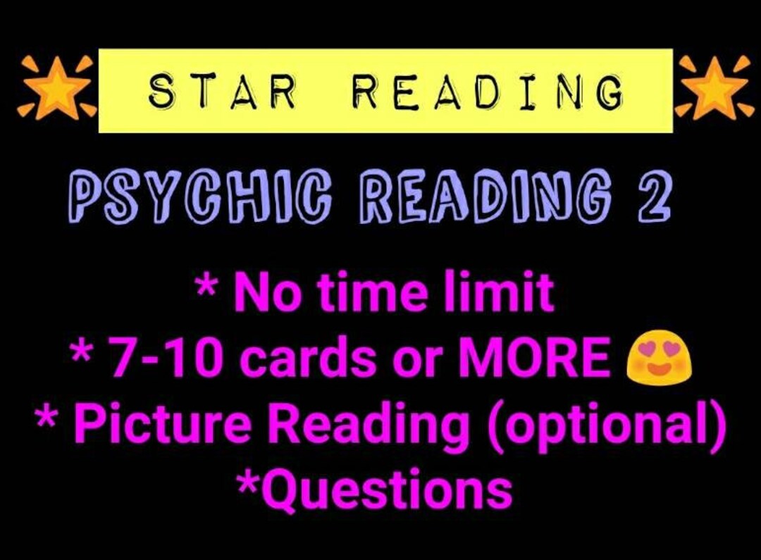 Star Reading/ Psychic Reading 2 no Time Limit - Etsy