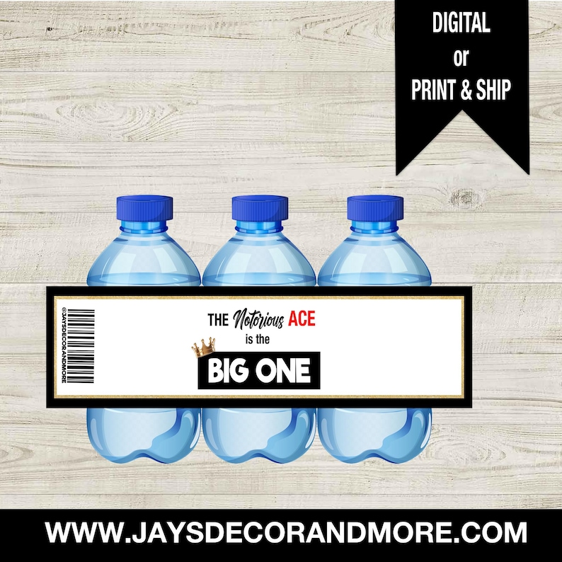 Notorious Water Bottle Labels - Water Labels - Notorious Party ...