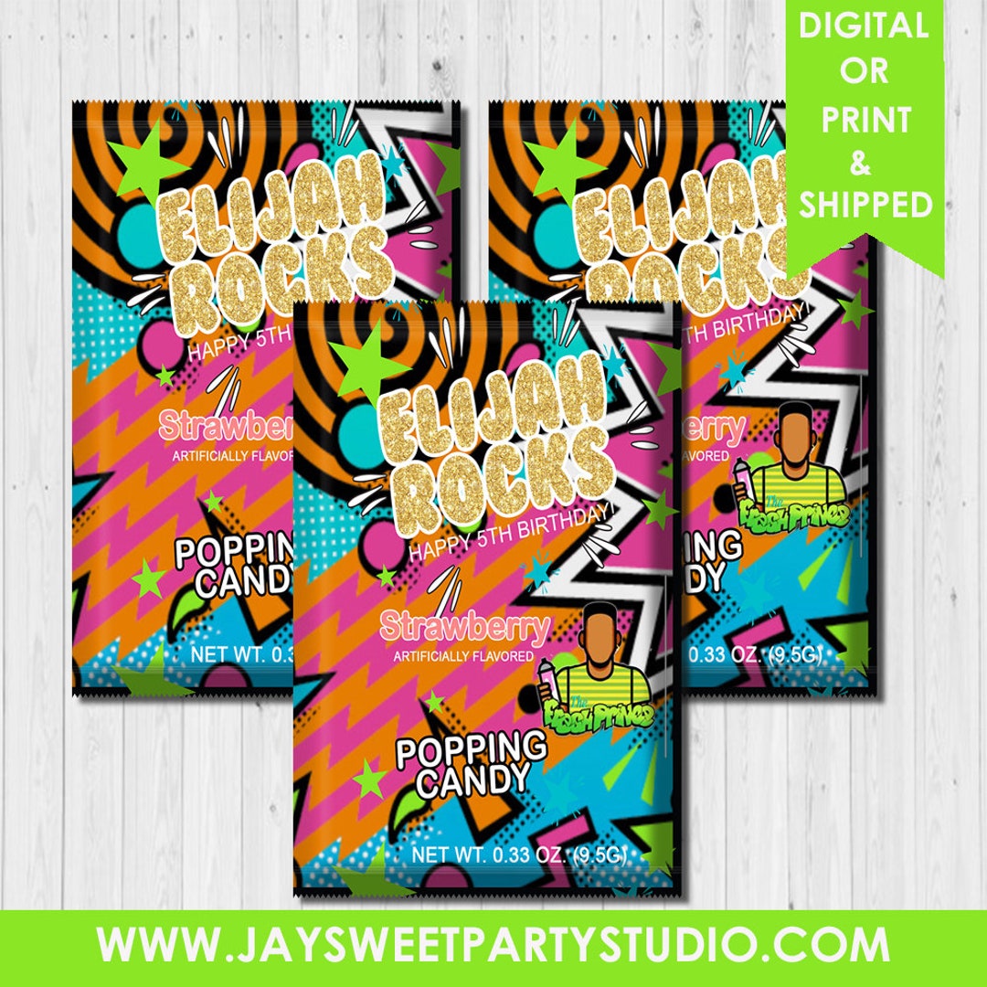Custom Candy Label Fresh Prince Pop Rocks Candy Hip Hop - Etsy