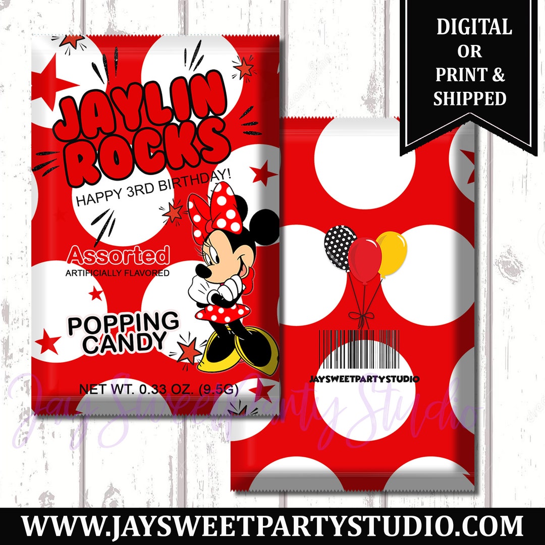 Minnie Mouse Candy - Minnie Mouse Pop Rocks Candy - Minnie Mouse Party ...