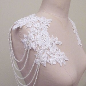 Ivory Detechable Wedding Dress Straps Arm Jewelry Crystal Hand Beaded ...