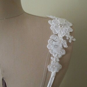 Ivory Detachable Wedding Dress Straps Pearl Crystal Beaded - Etsy