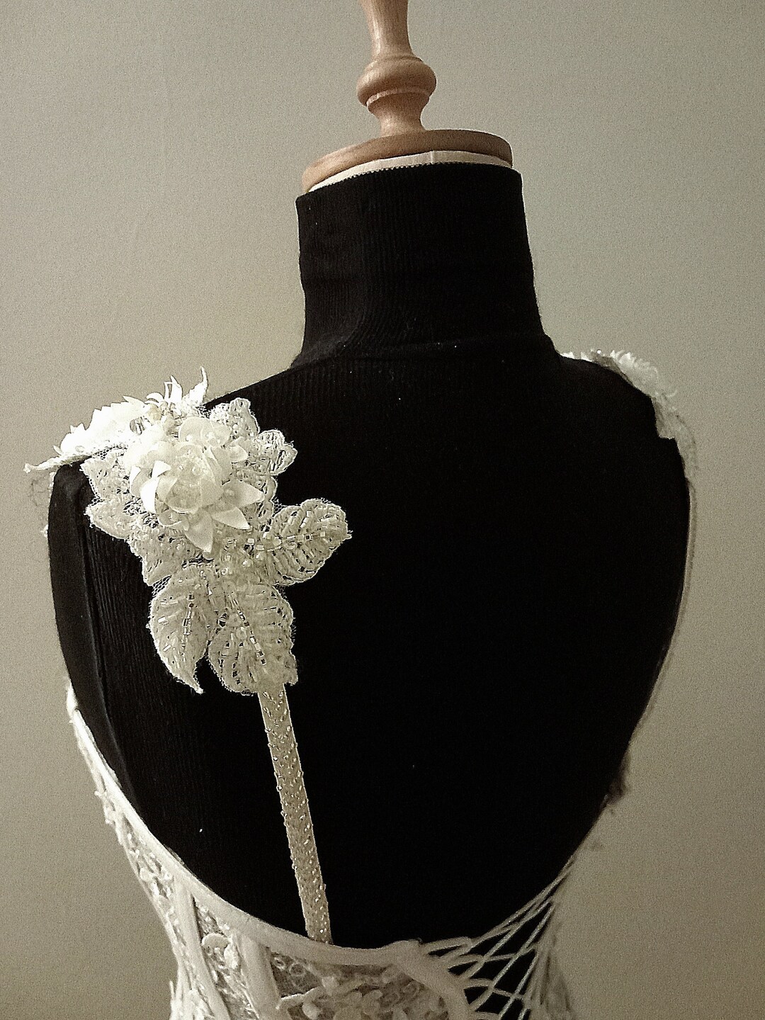 Detachable Straps Ivory Wedding Dress Straps Shoulder Jewelry Crystal ...