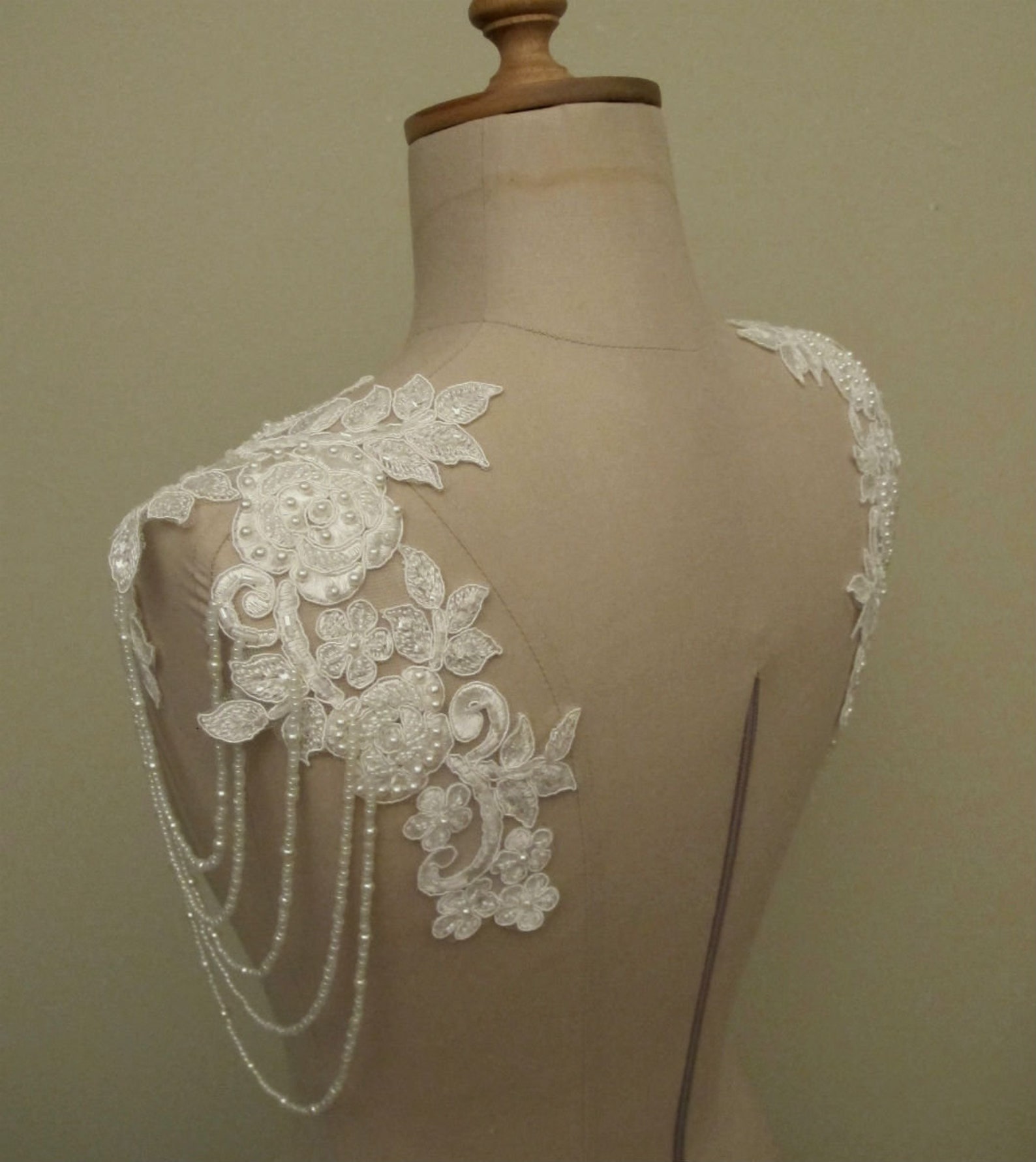 Ivory Detechable Wedding Dress Straps Arm Jewelry Crystal Hand | Etsy