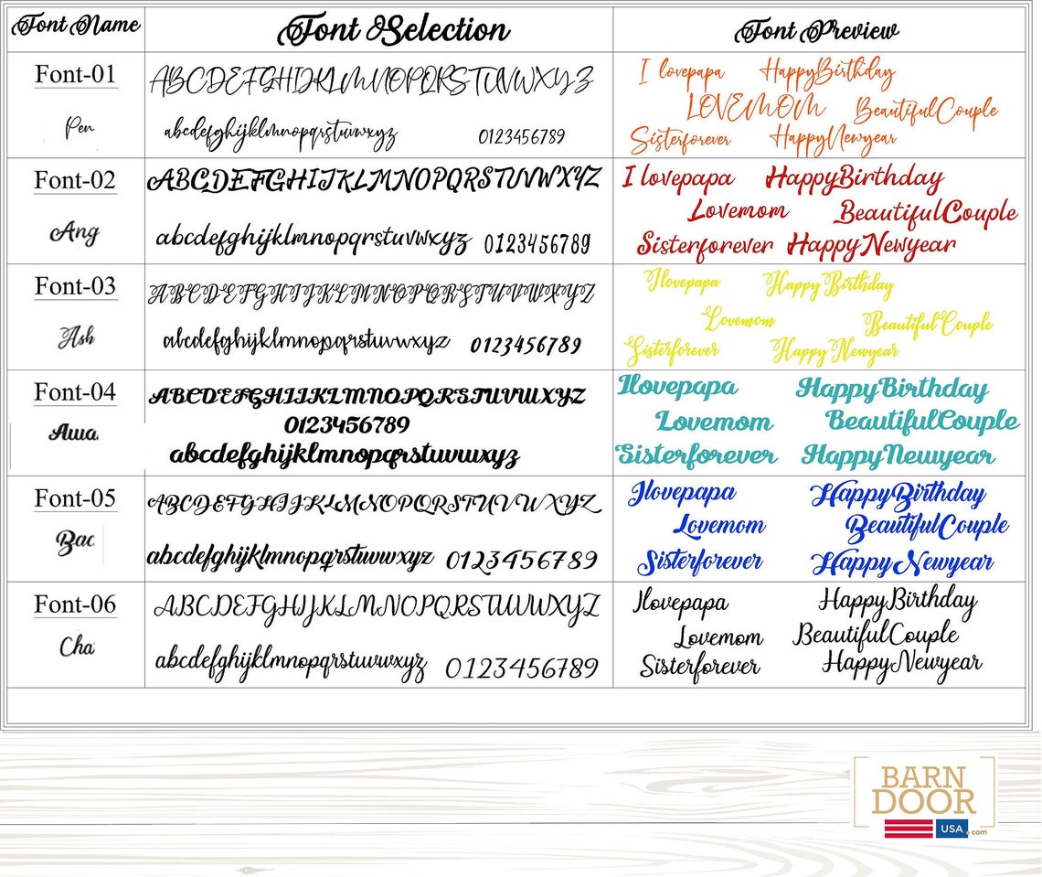 Personalized Font 6/CHA Custom Acrylic Name Sign Nursery - Etsy