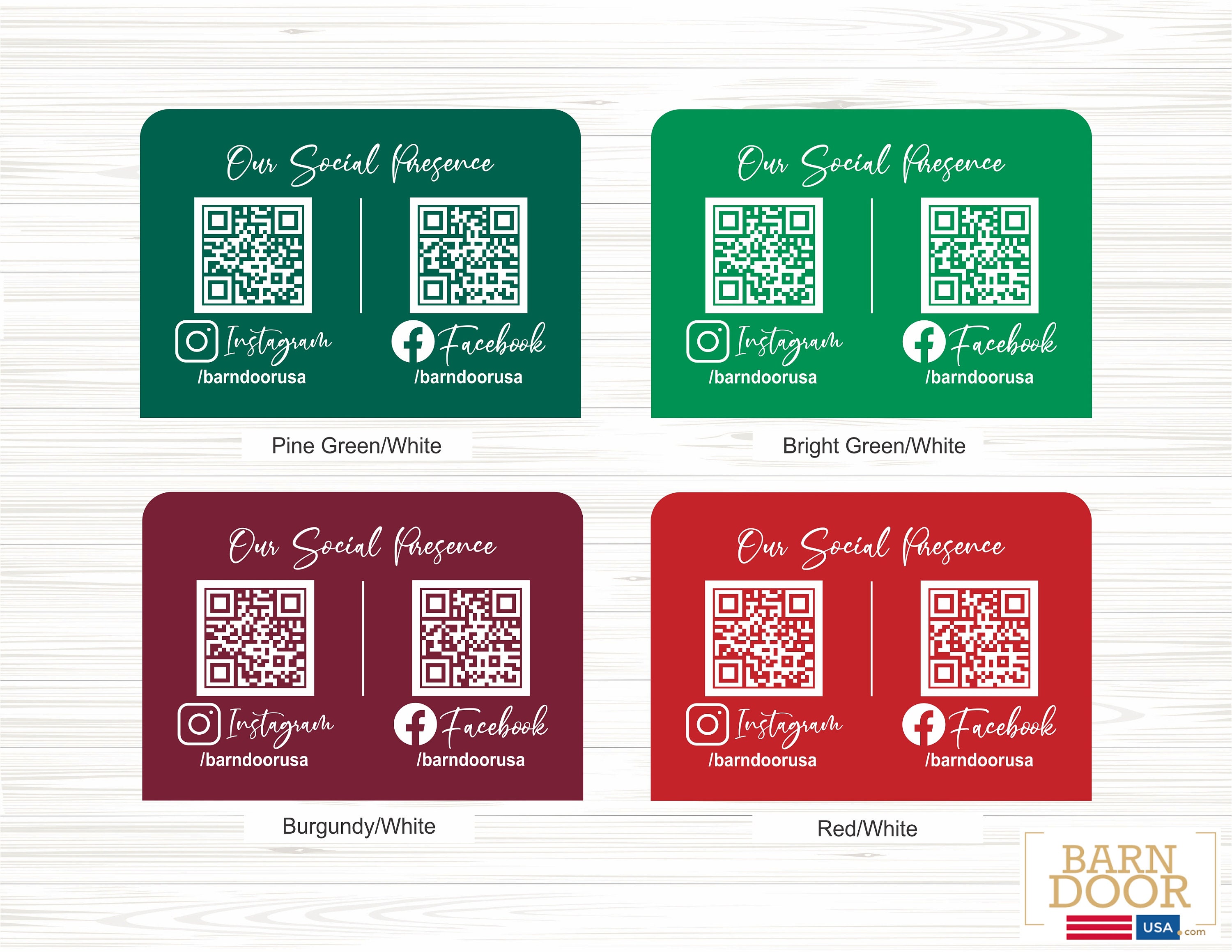 QR Code Laser Engraved Social Media Sign / Salon Sign / Beauty Sign ...