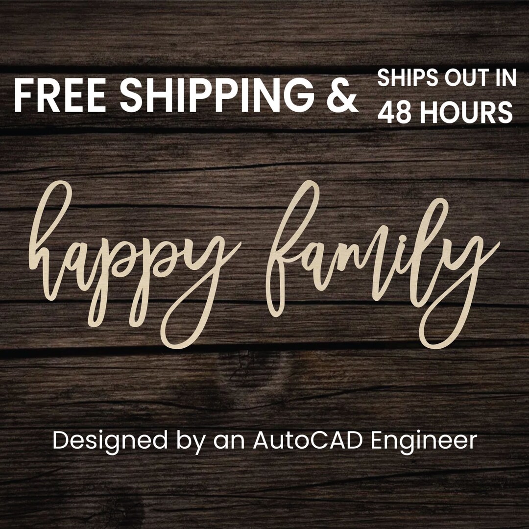 Modern Signs, Happy Family Sign , Wall Decorations , Art and Craft ...