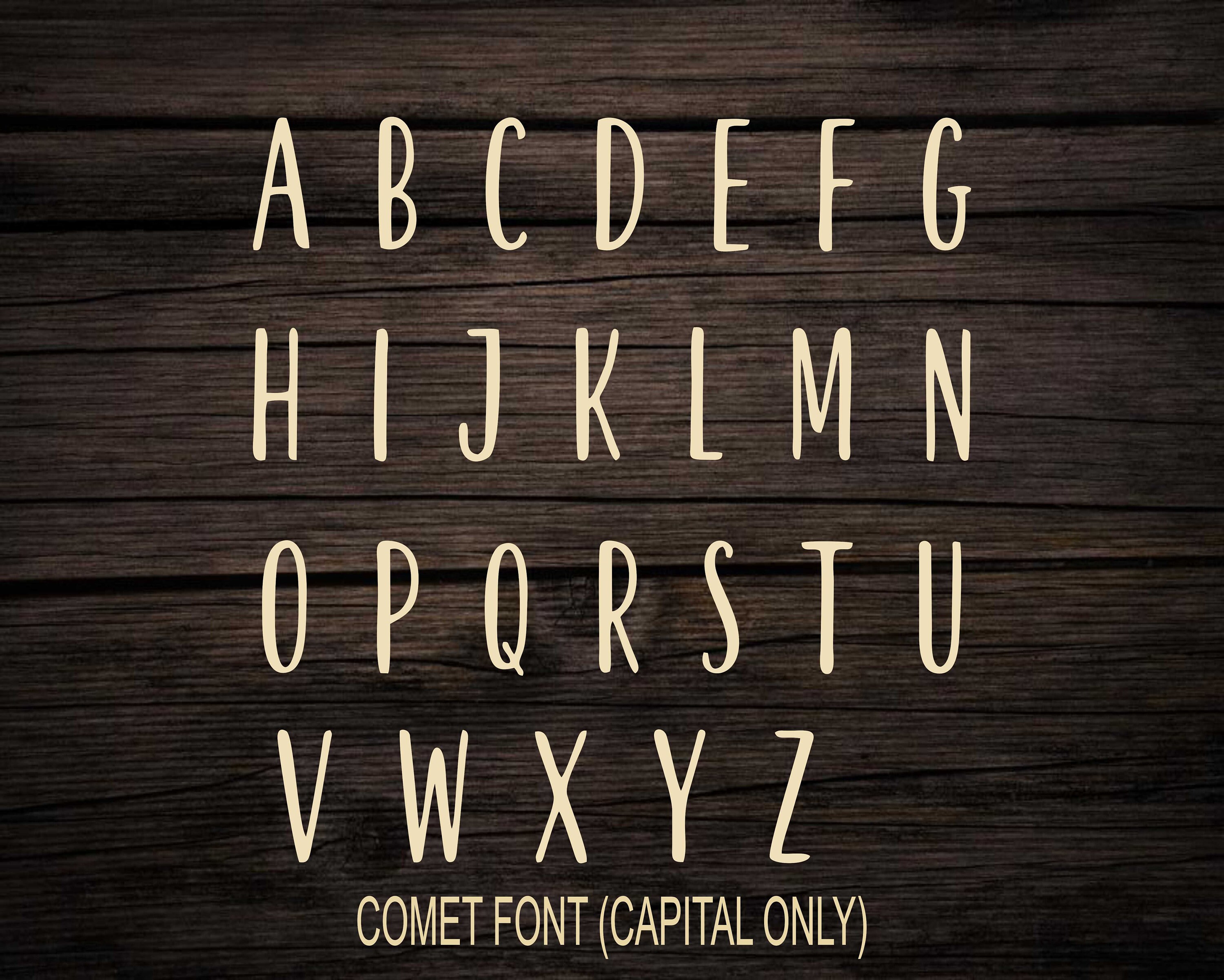 Comet Font Wood Cutout / Personalized Wall Decoration Name - Etsy