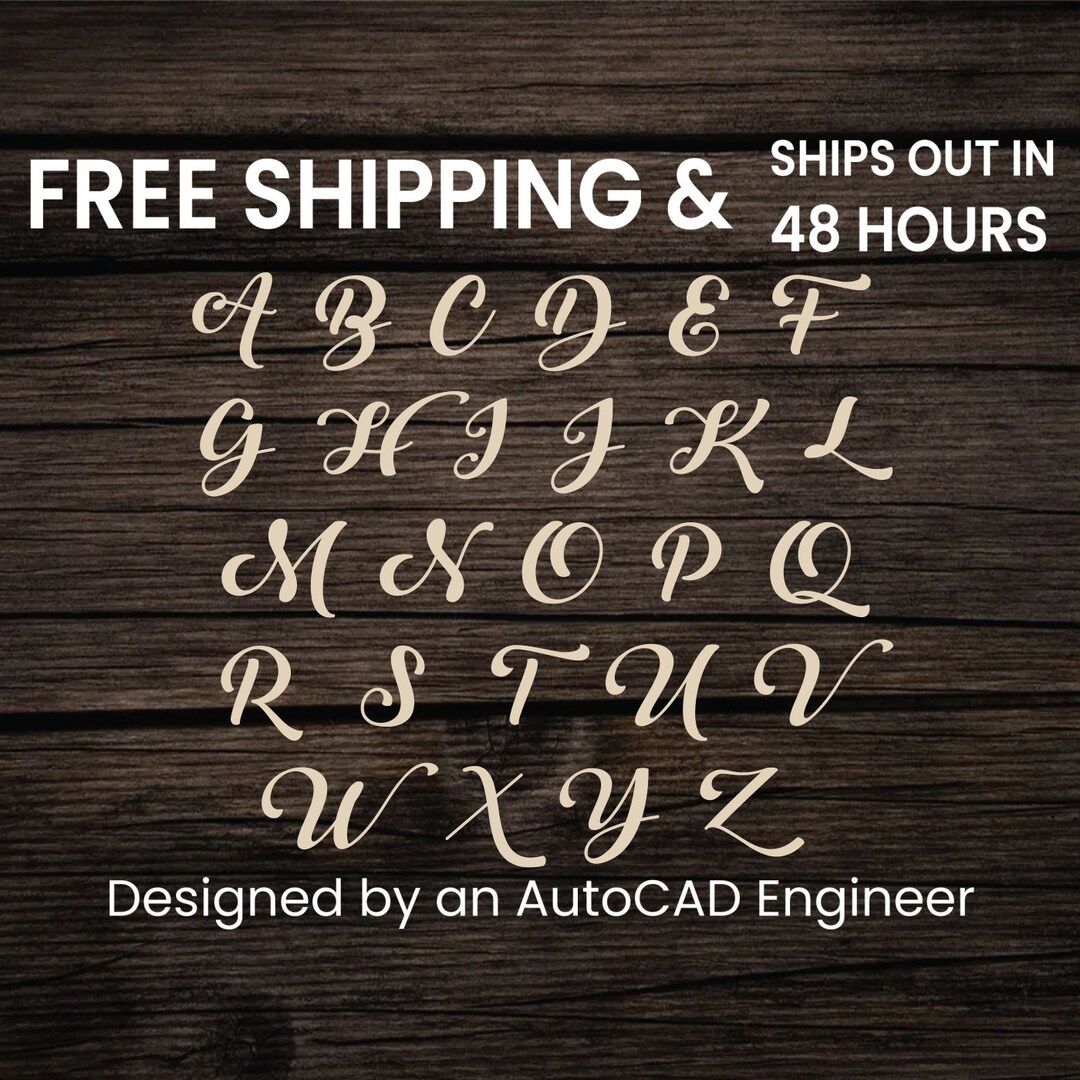 BAC Font Wood Cutout / Unfinished / Personalised Wall Decor Name Sign ...