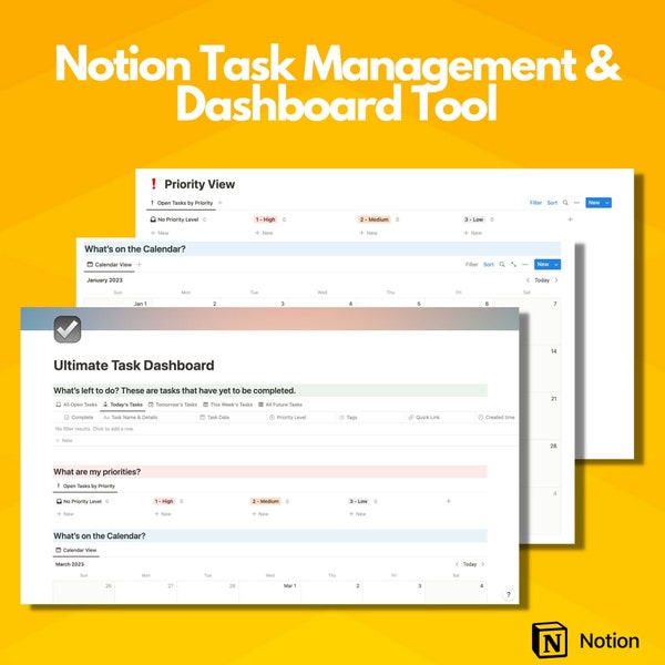 Notion Professional Dashboard - Etsy