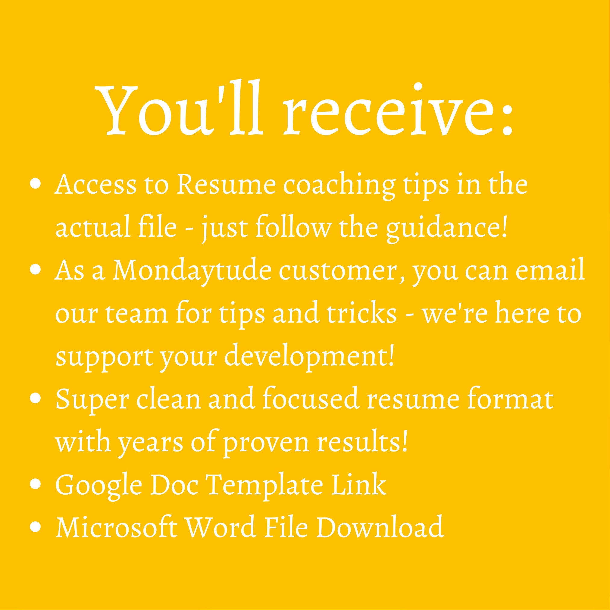 Professional Resume Template & Guide for Google Docs and Word ...