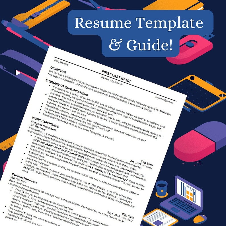 Professional Resume Template & Guide for Google Docs and Word ...